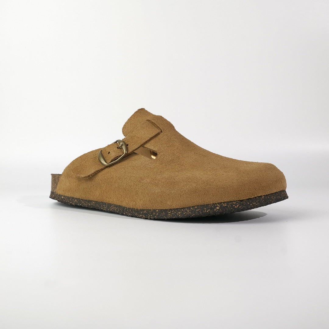 Women Leon clogs: leather and cork sole - made in France - Bosabo