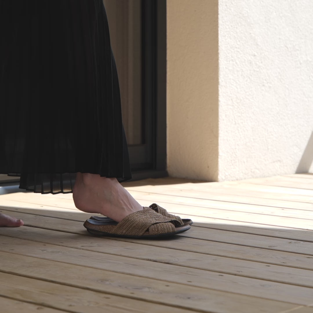 BOSABO Lizzie mules: raffia upper and cork sole - made in France – Bosabo